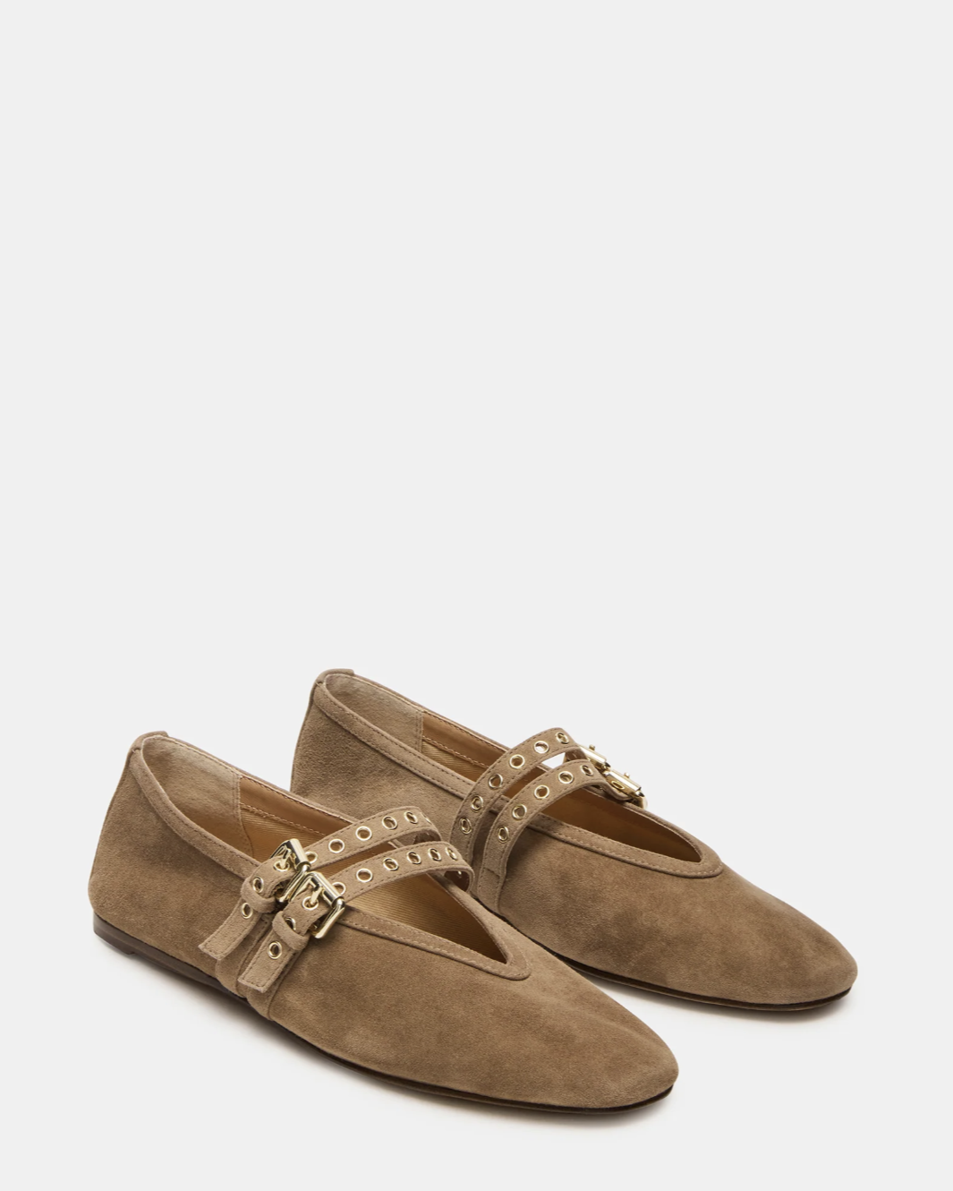 Lydia Ballet Flat, Taupe Suede – Sabi Boutique